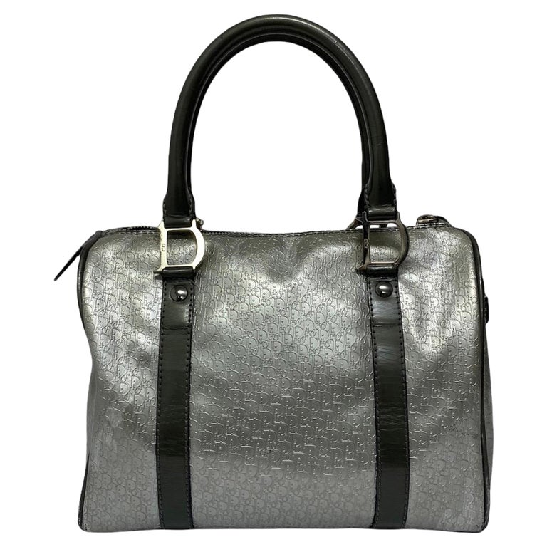 Dior Silver Leather Bag at 1stDibs