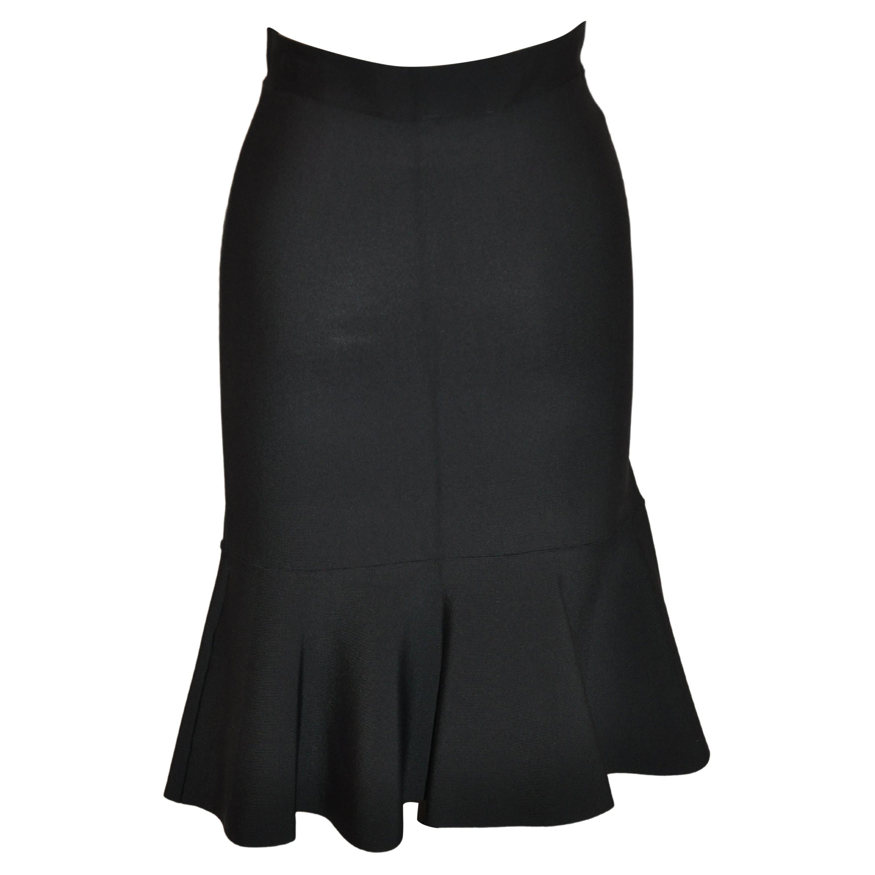 BCBGMaxazria Versatile Midnight Black Spandex Body-Hugging Skirt ...