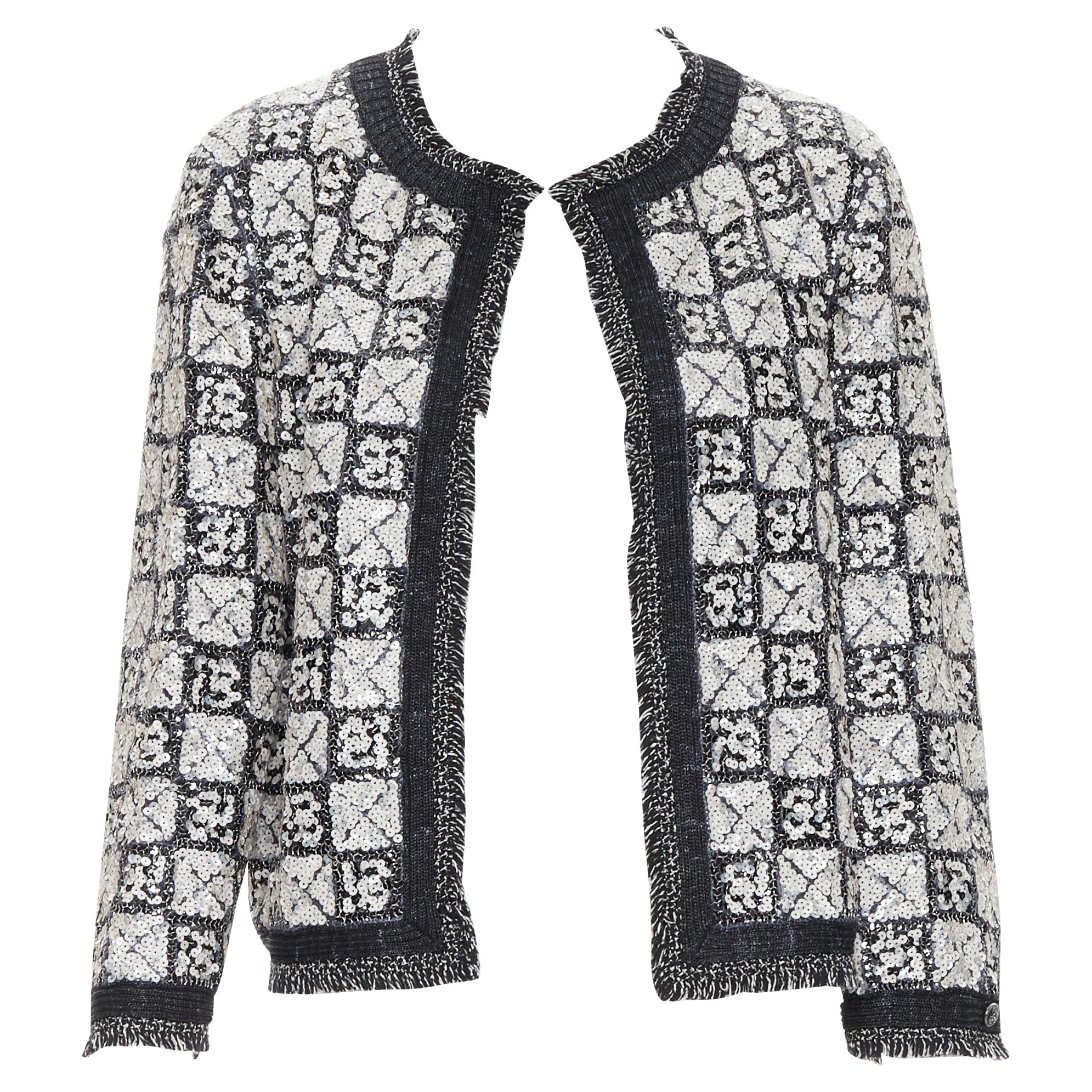 1998 C Chanel Multicolor Embellished Jacket with Mesh Overlay For Sale ...