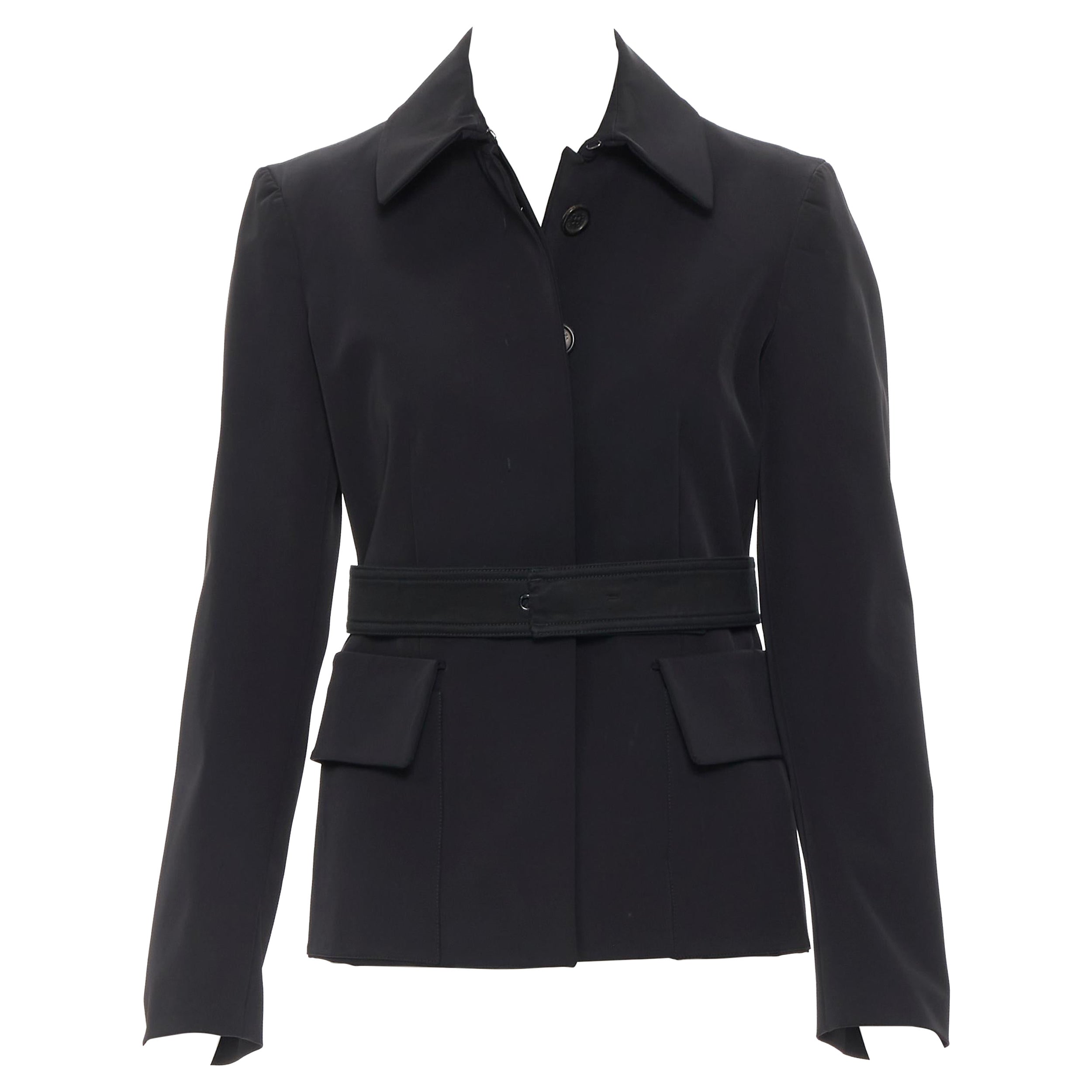 Prada Black Rib Knit Jacket at 1stDibs