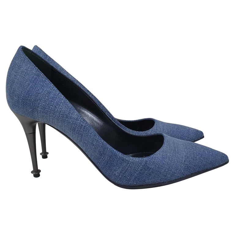 TOM FORD Denim Pin-Heel Pump For Sale at 1stDibs