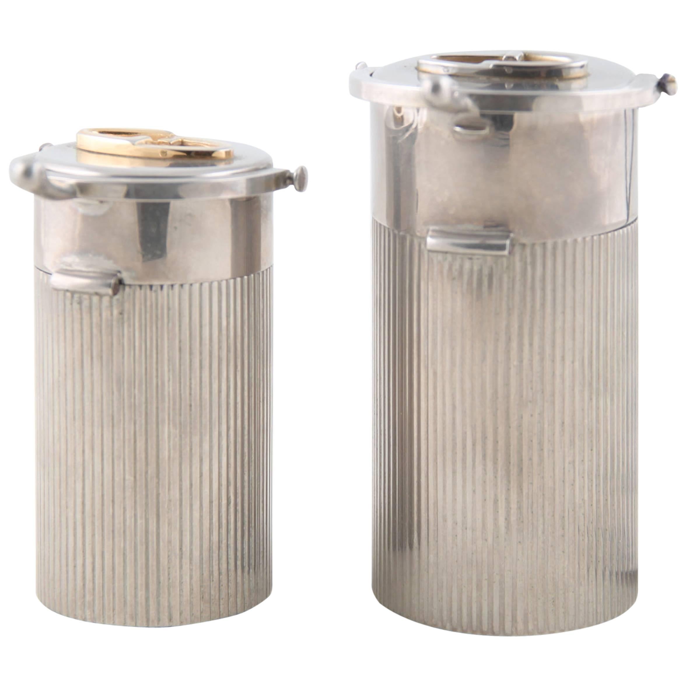 GUCCI Italian VINTAGE Silver metal TABLE LIGHTER and CIGARETTE CASE Set ...