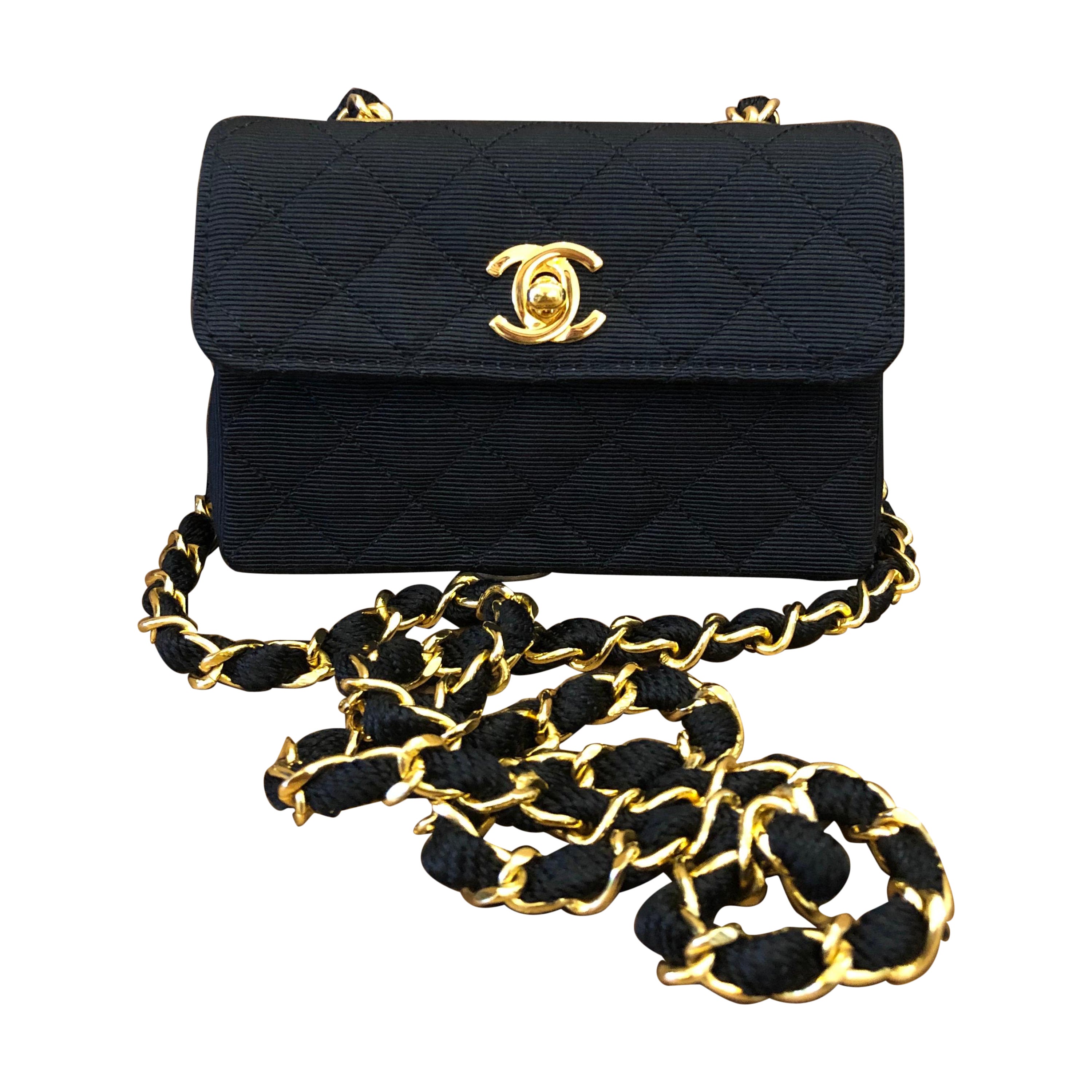 1980s Exception Black Chanel Quilted Bag at 1stDibs