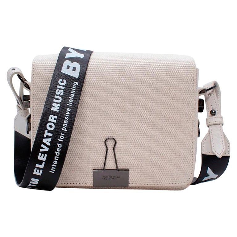 Off-White x Byredo Canvas Binder Clip Flap Bag at 1stDibs