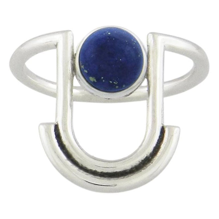 Artifact Lapis Silver Arc Ring For Sale at 1stDibs
