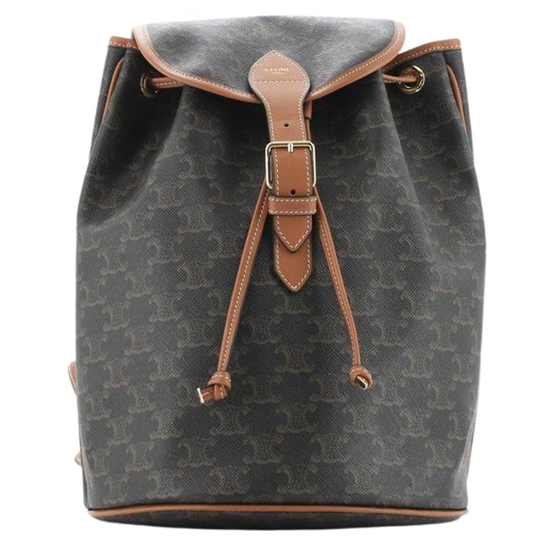 Celine Folco Backpack Triomphe Coated Canvas at 1stDibs