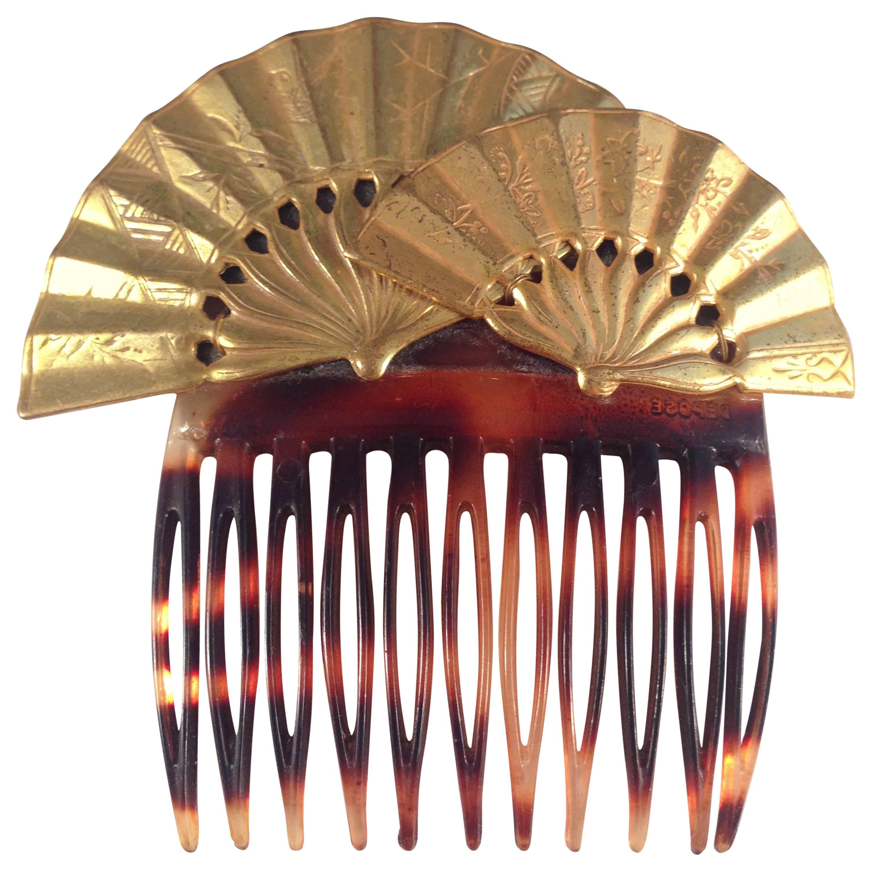 1950s Miriam Haskell Fan Hair Comb at 1stDibs | 1950s comb