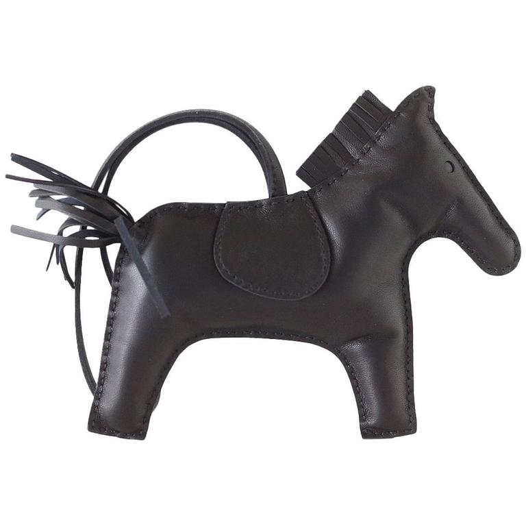 HERMES So Black limited edition Rodeo Horse GM bag charm New at 1stDibs