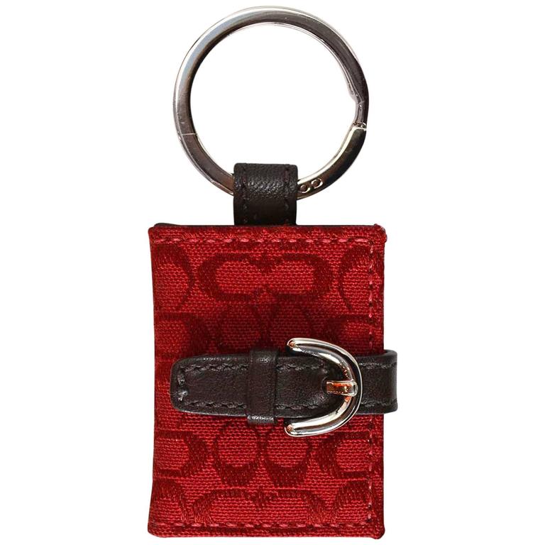 Coach Red Monogram Key Ring SHW For Sale at 1stDibs | coach monogram ...