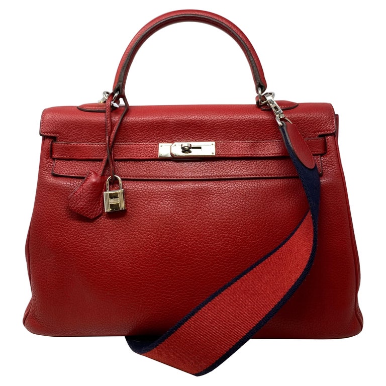 Hermes Red Kelly 35 Bag at 1stDibs