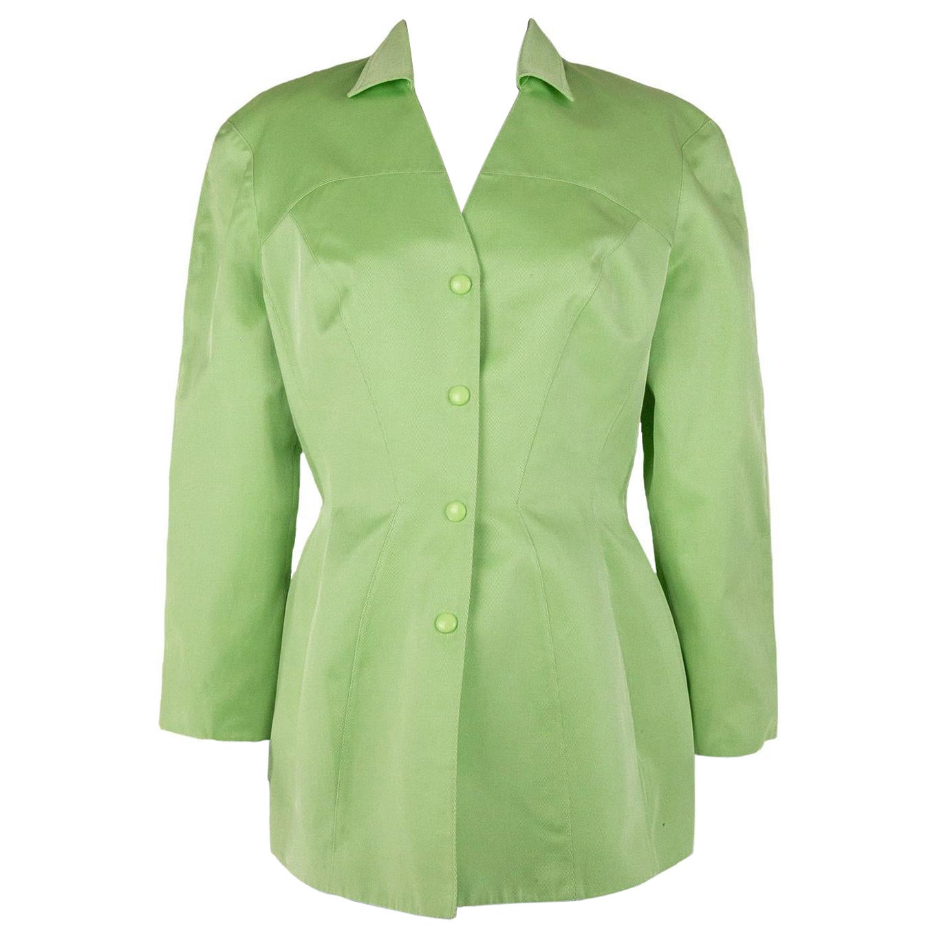 Vintage Thierry Mugler Orange Structured Jacket at 1stDibs