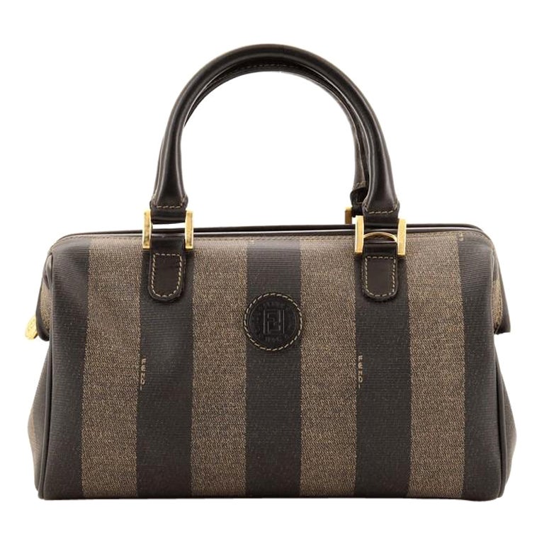 Fendi Vintage Pequin Convertible Boston Bag Coated Canvas Small at ...