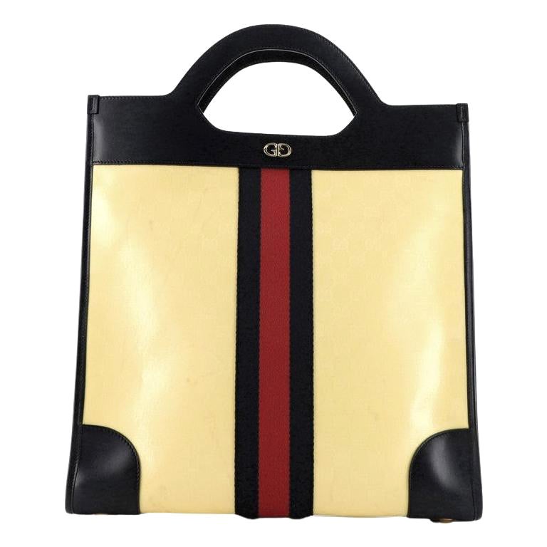 Gucci Ophidia Cut Out Handle Bag GG Coated Canvas Medium at 1stDibs