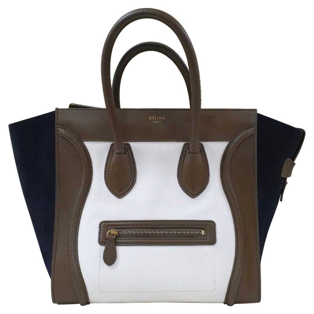 Celine Brown Monogram Logo Hand Bag For Sale at 1stDibs