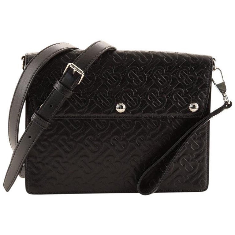 Burberry Triple Stud Crossbody Bag Monogram Embossed Leather at 1stDibs
