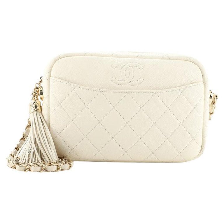 Chanel Coco Tassel Camera Case Quilted Caviar Mini For Sale at 1stDibs