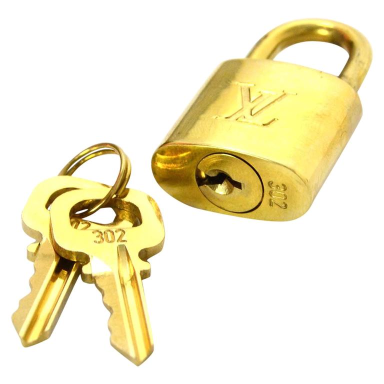 Louis Vuitton Gold Padlock and Keys at 1stDibs