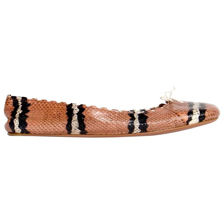 Alaïa Multicolor Python Ballerina Shoes For Sale at 1stDibs