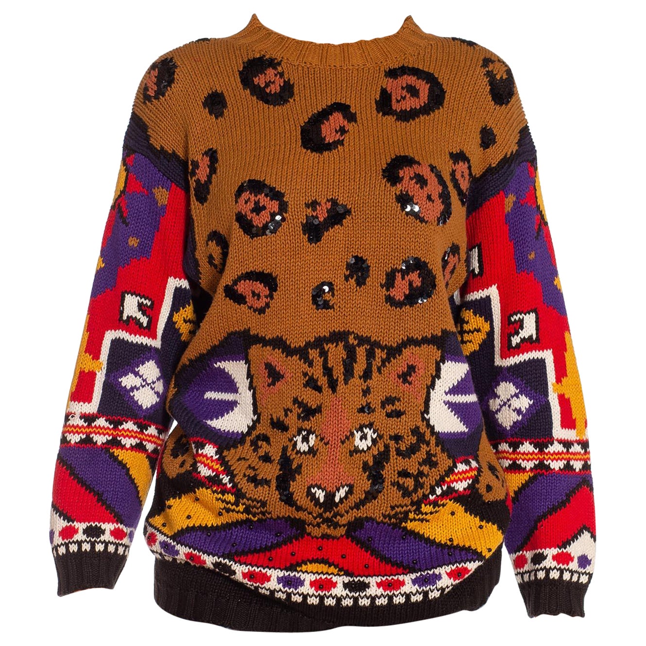 Charming C.1970 Hand Made Folk Art Sweater Vest For Sale at 1stDibs