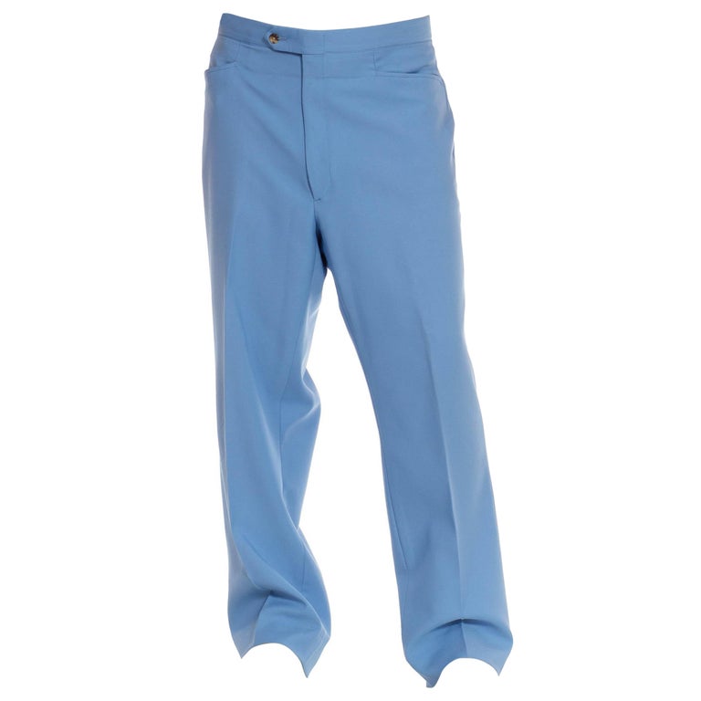 1970S Blue Polyester Pants For Sale at 1stDibs