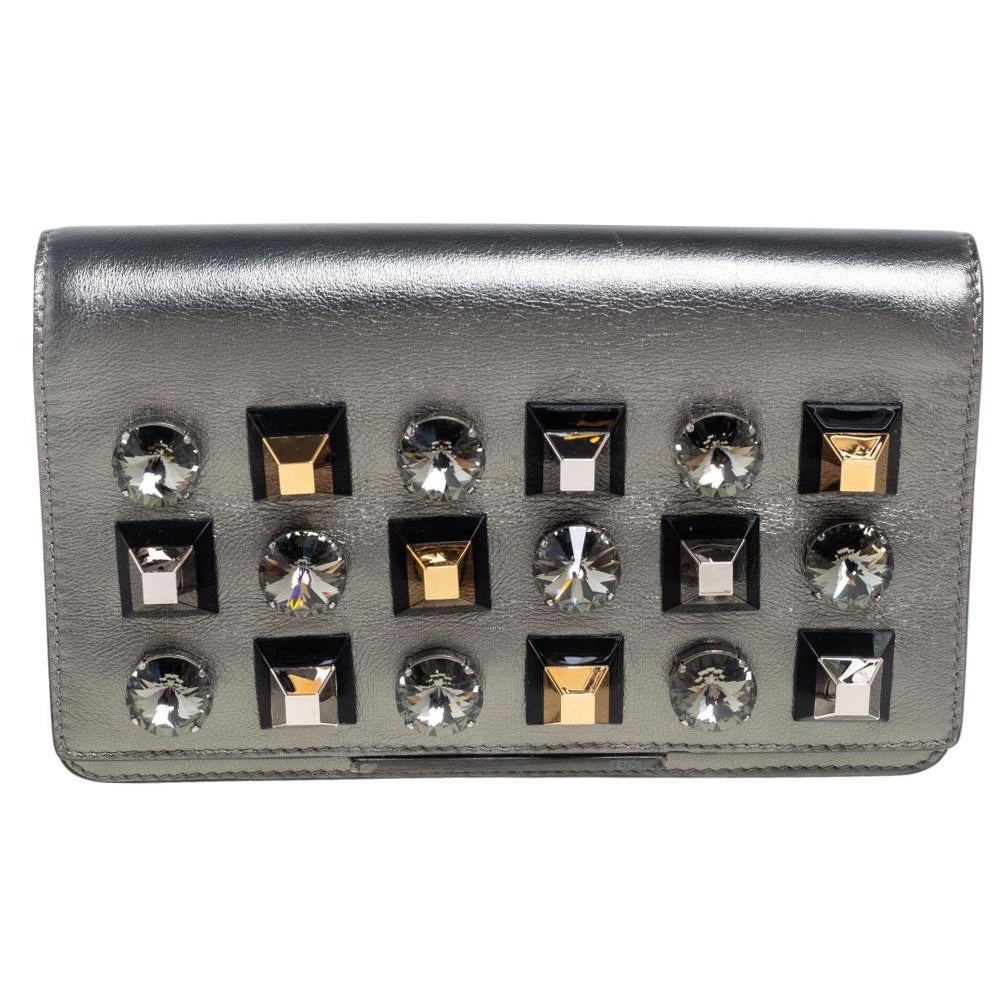 Fendi Black Leather Mini Front Pocket Bag at 1stDibs