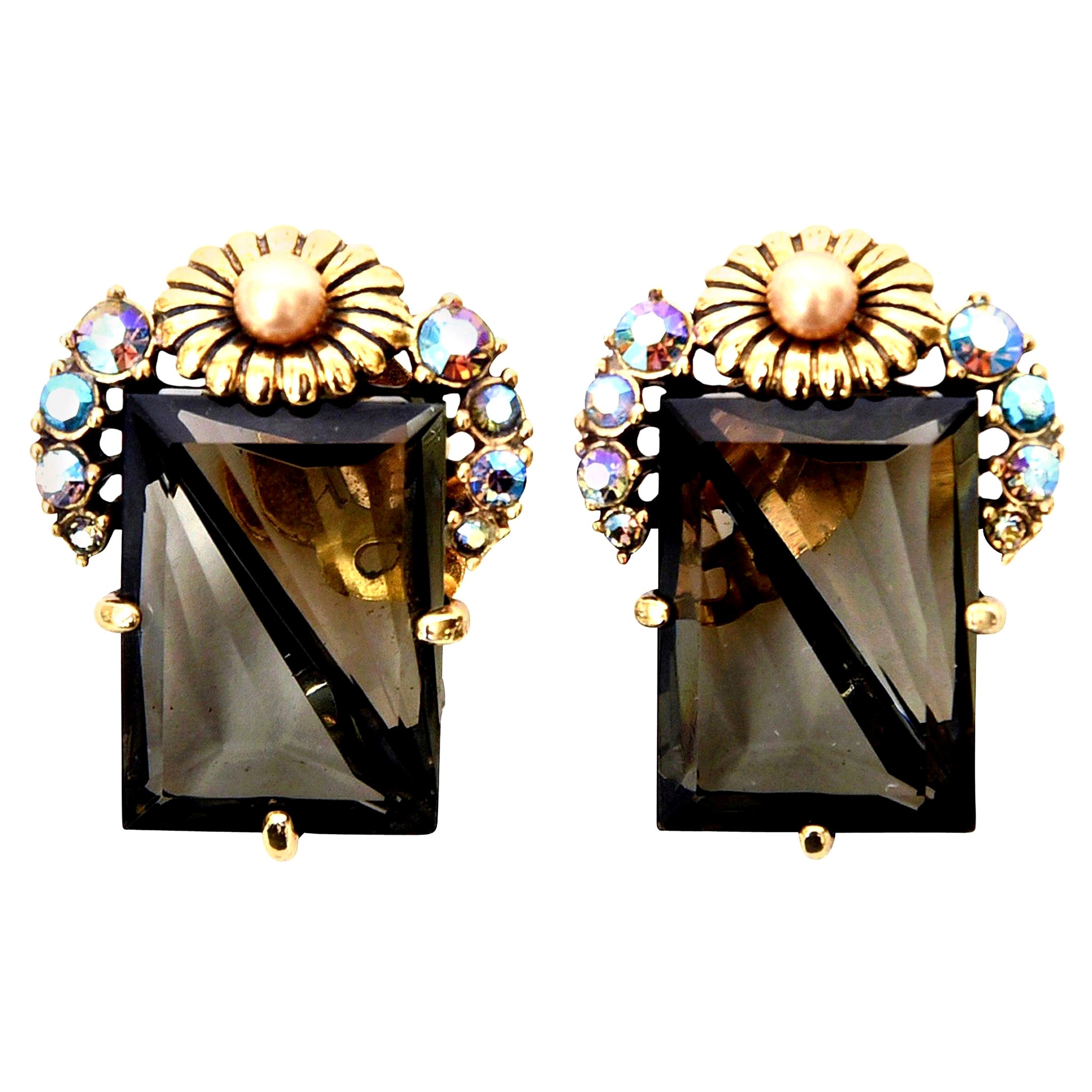 1930S ELSA SCHIAPARELLI Black Haute Couture Silk Crepe Pagan Collection ...