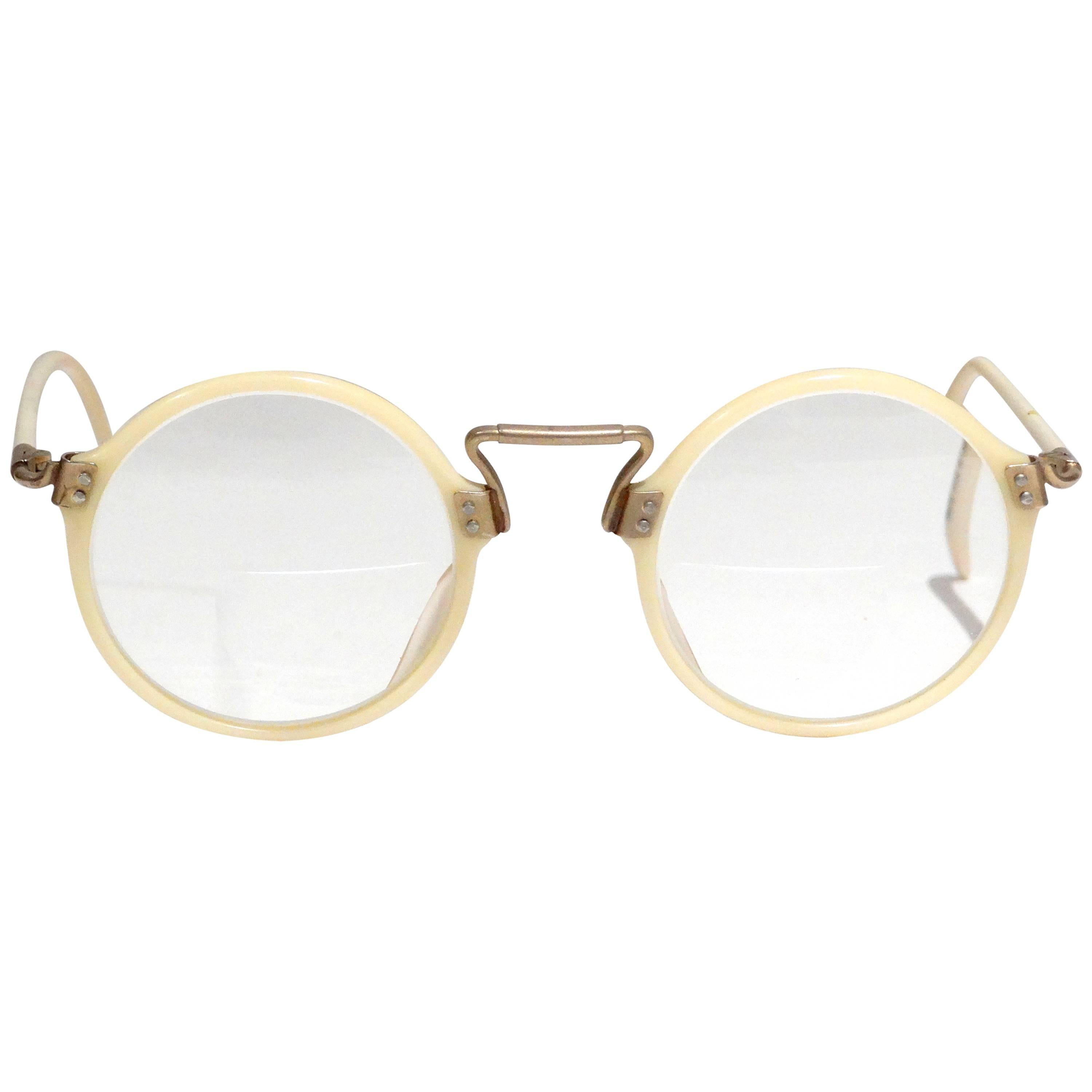 1990s Jean Paul Gaultier Round Frame Glasses at 1stDibs