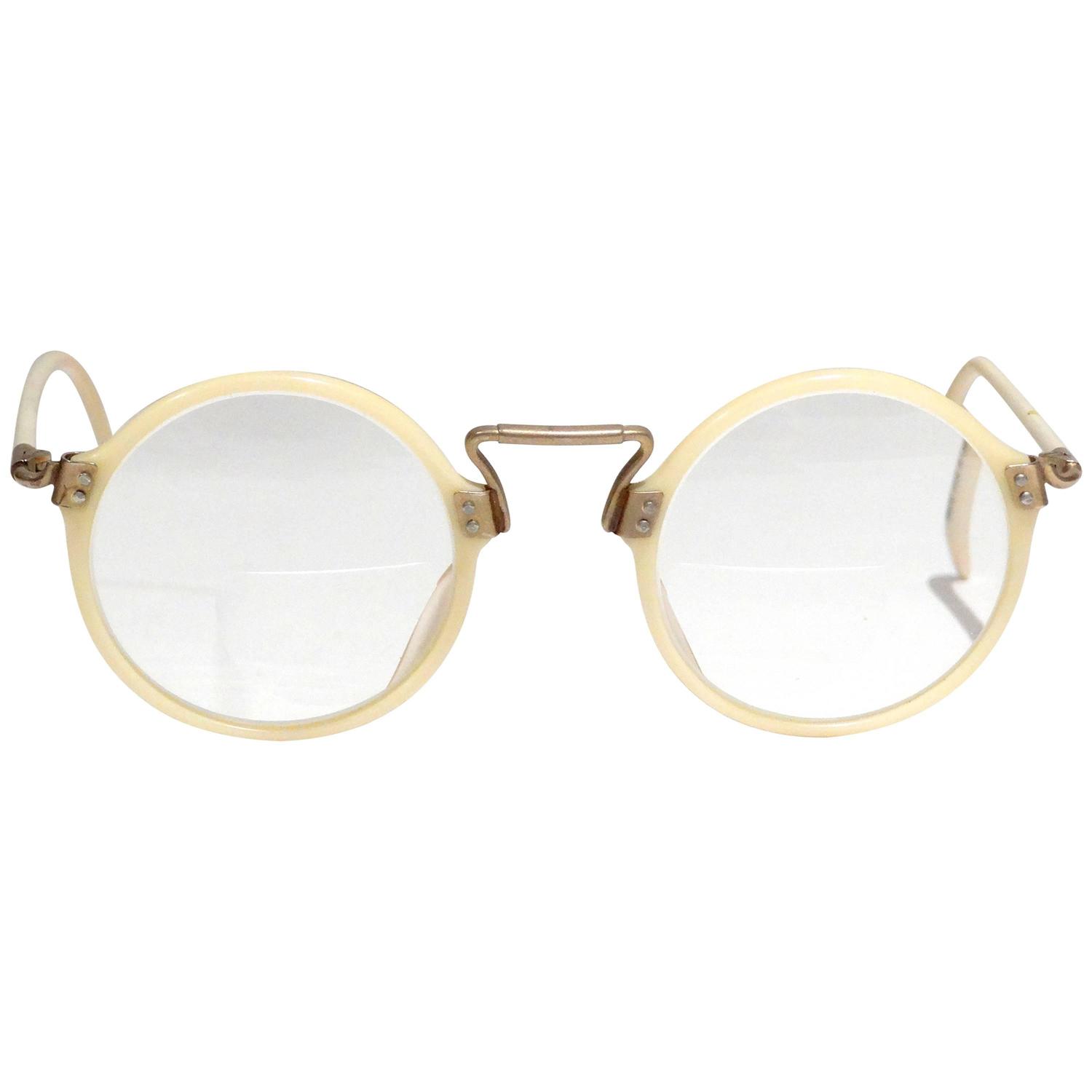1990s Jean Paul Gaultier Round Frame Glasses at 1stdibs