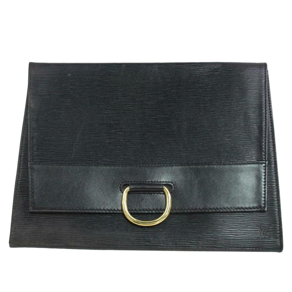 Louis Vuitton Black Epi Pochette Lena Envelope Clutch 8701531 For Sale ...