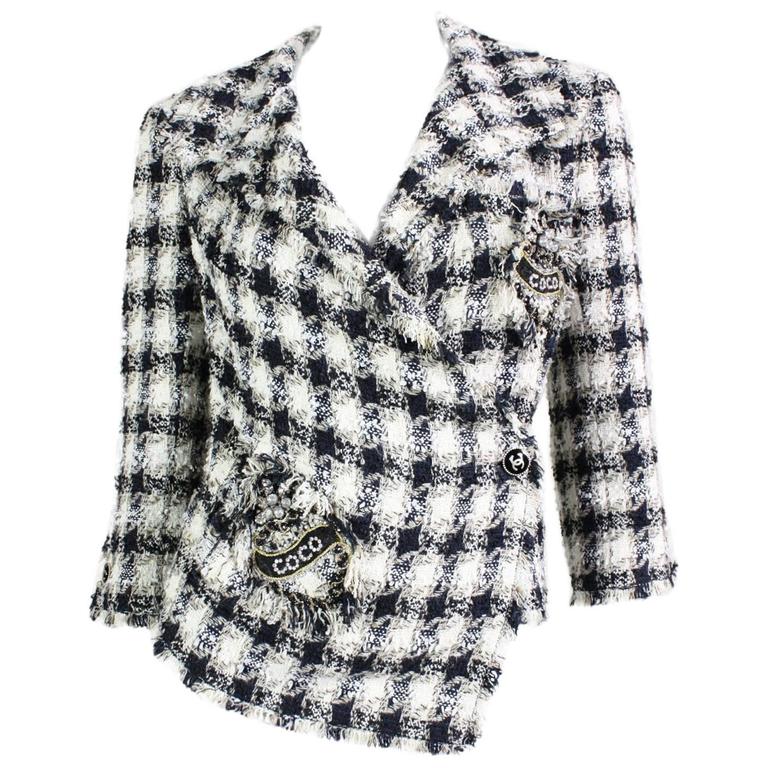 Chanel Boucle Jacket with Beaded Detailing at 1stDibs