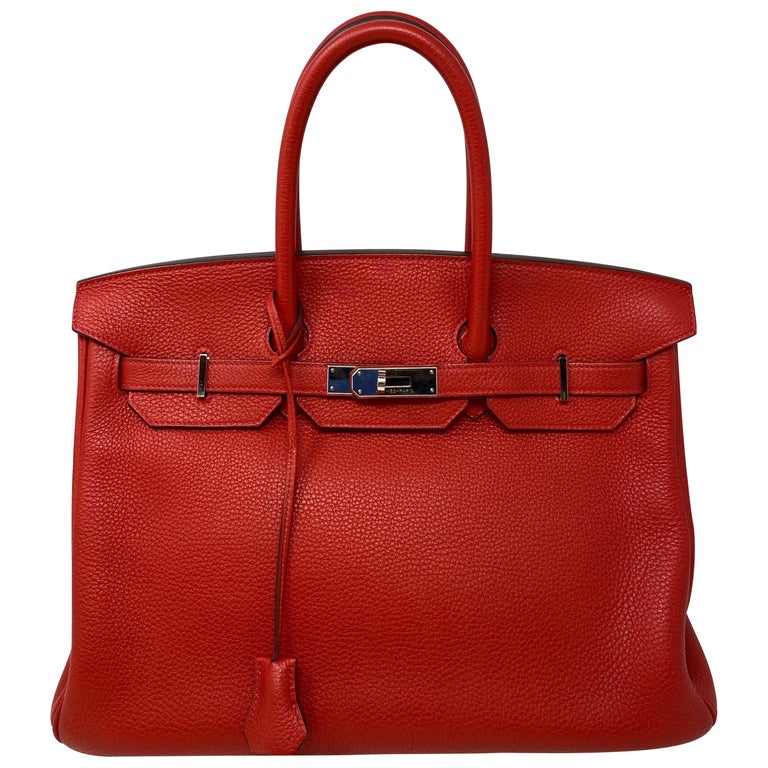 Hermès Birkin Red 35 Bag at 1stDibs