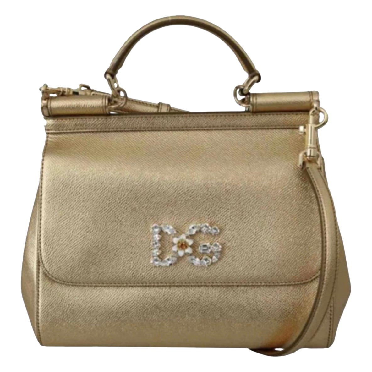 Dolce and Gabbana gold leather Sicily handbag bag at 1stDibs | gold d&g ...