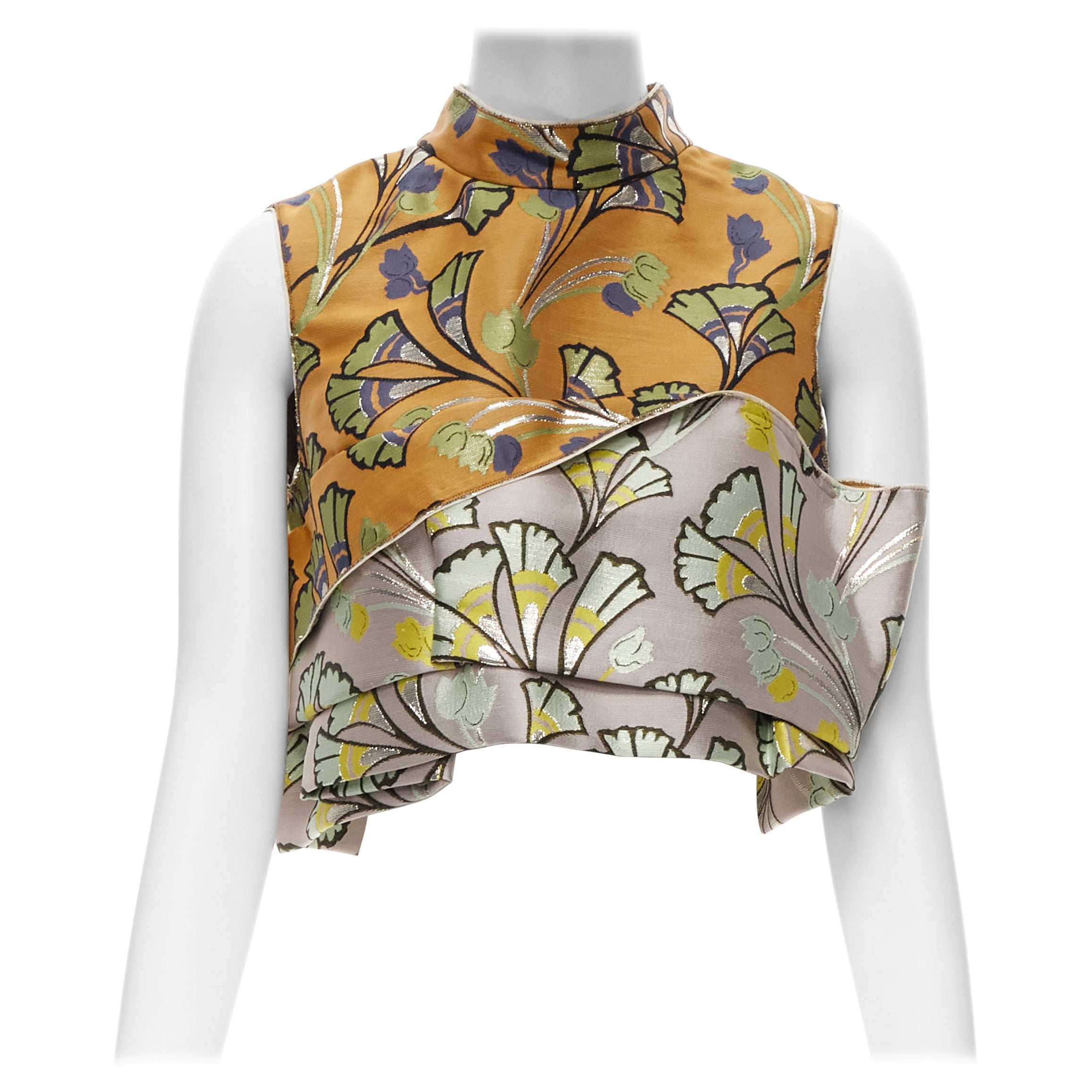 APC vintage paisley cotton print pleated bohemian casual top S For Sale ...