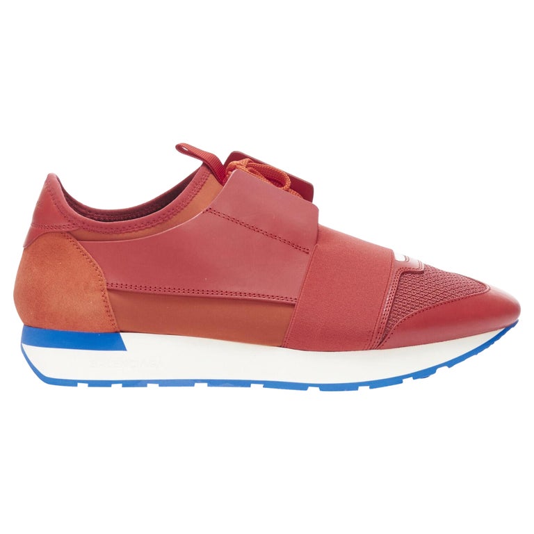 new BALENCIAGA Race Runner red white low sneakers EU42 US9 ...