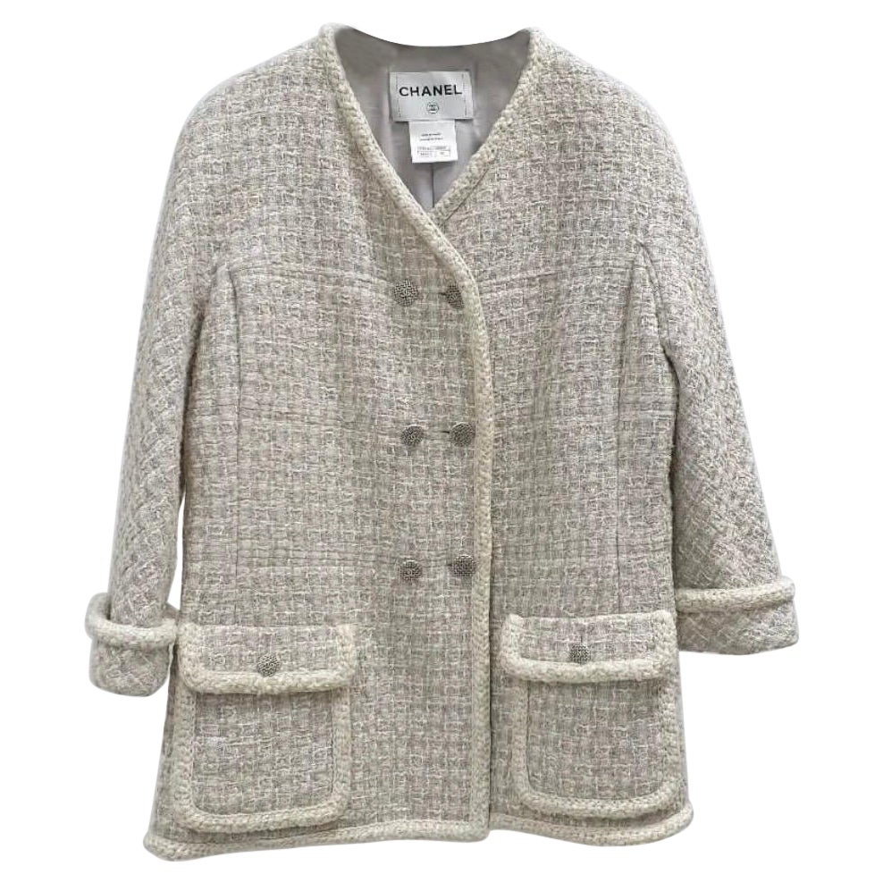 Chanel Multicolor Tweed Lesage 2015 Jacket Shirt at 1stDibs