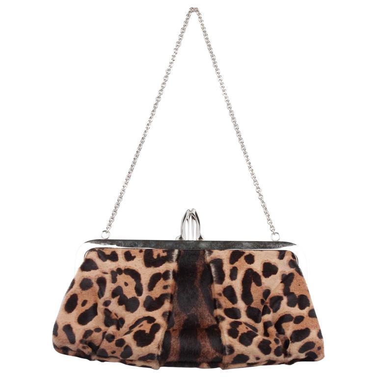 CHRISTIAN LOUBOUTIN Leopard Pony Hair LOUBI LULA Bag CLUTCH Handbag at ...