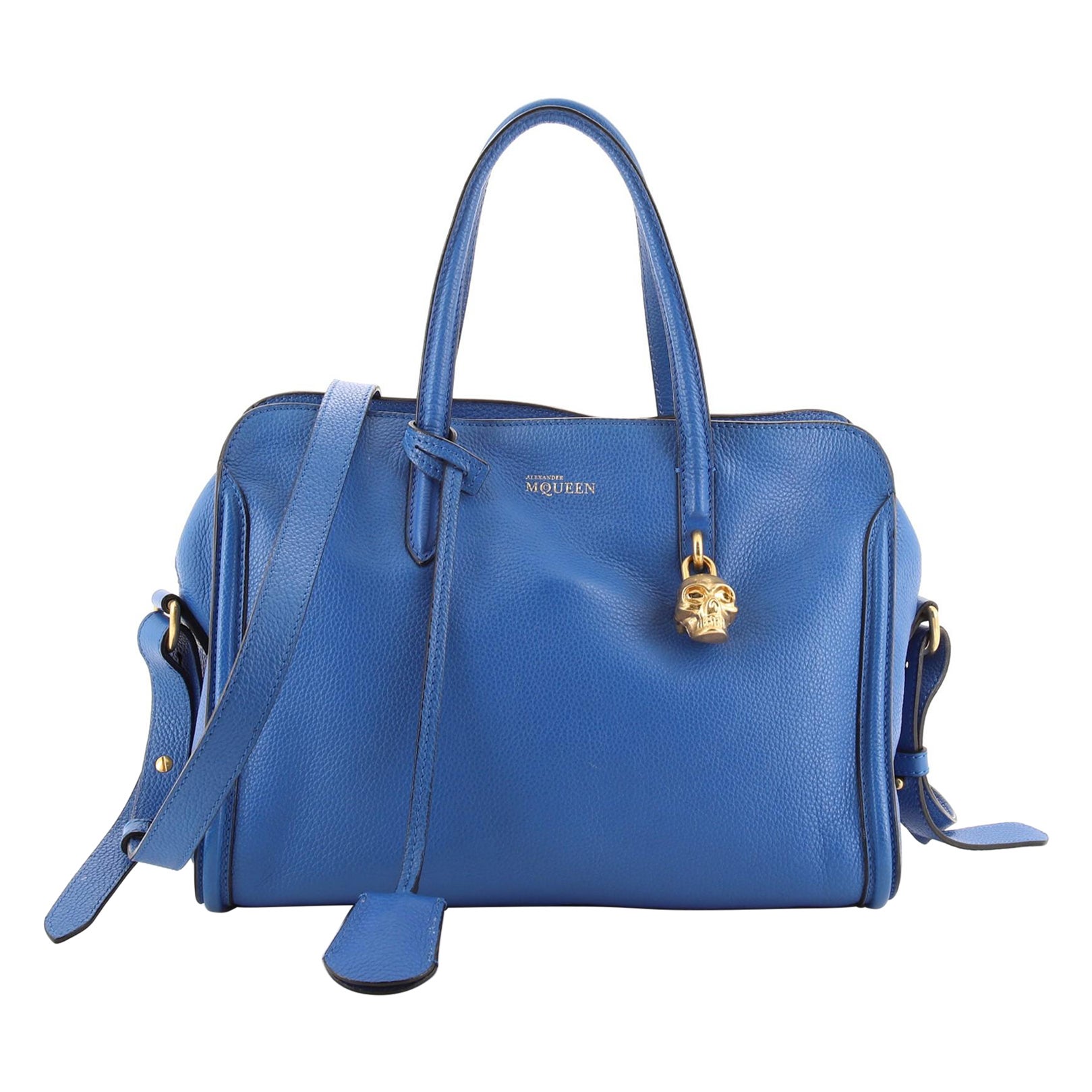 Alexander McQueen Padlock Zip Around Tote Crocodile Embossed Leather ...