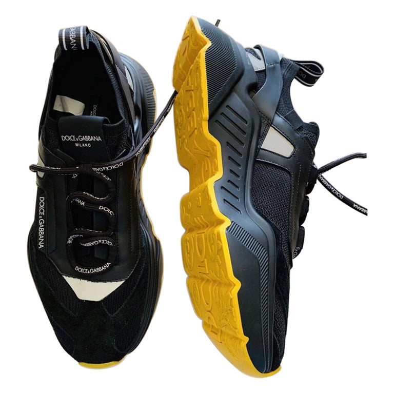 Dolce and Gabbana men daymaster trainer leather black sneakers at 1stDibs