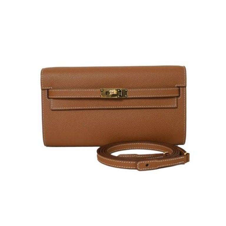 Hermes Kelly To-Go Wallet Gold Hardware Gold at 1stDibs | kelly wallet ...