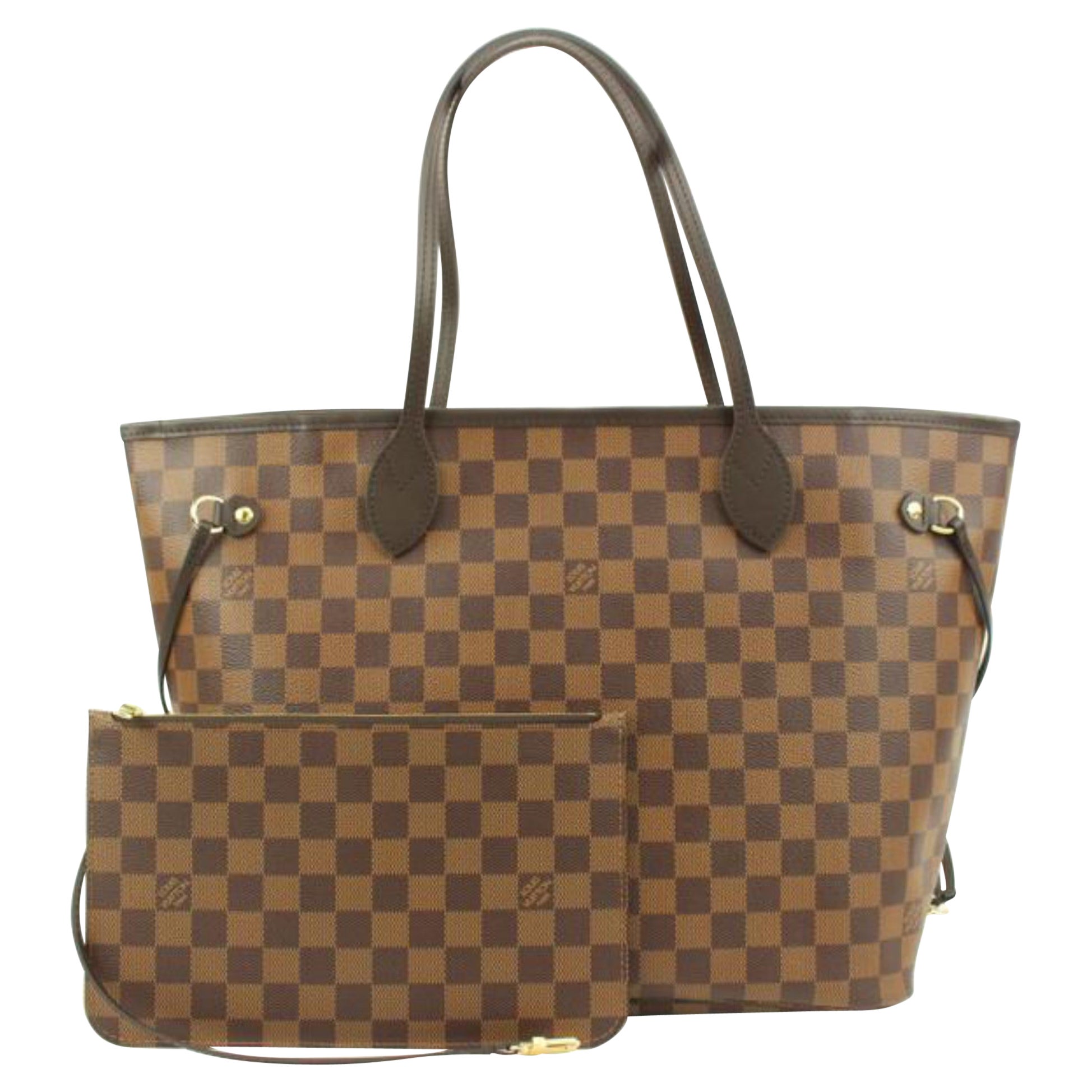 Neverfull MM handbag in Monogram canvas with pouch customized "My Daily ...