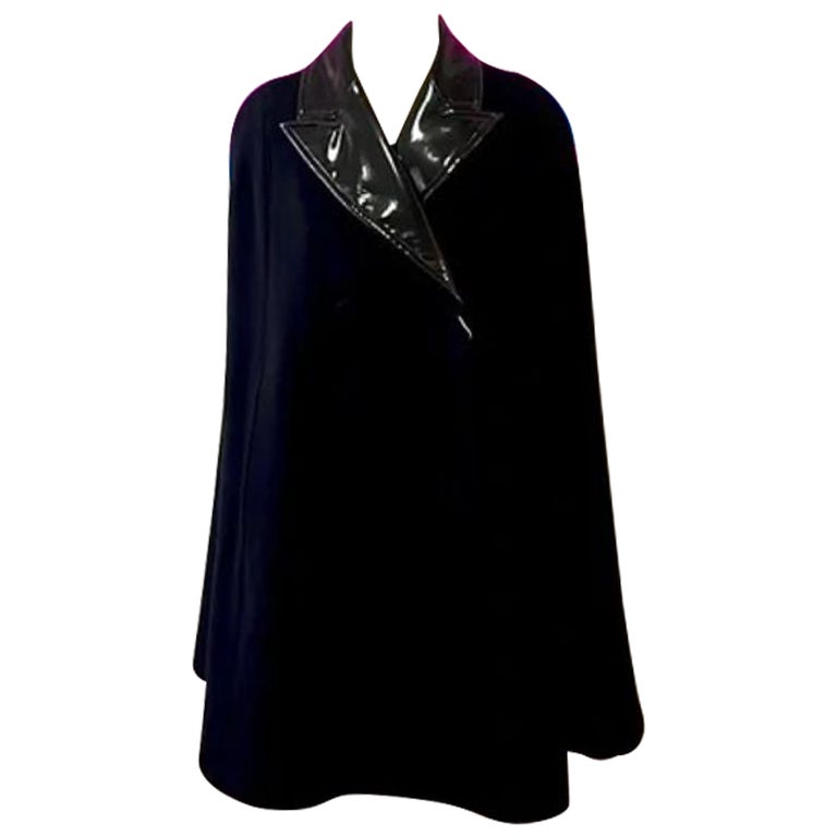 Moschino Couture Tuxedo Black Wool Cashmere Cape NWT For Sale at 1stDibs