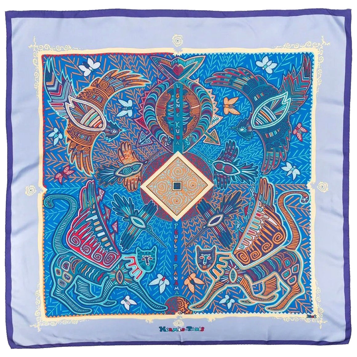 HERMÈS Ardmore Artists design “Flowers of South Africa” 100% Silk Scarf ...