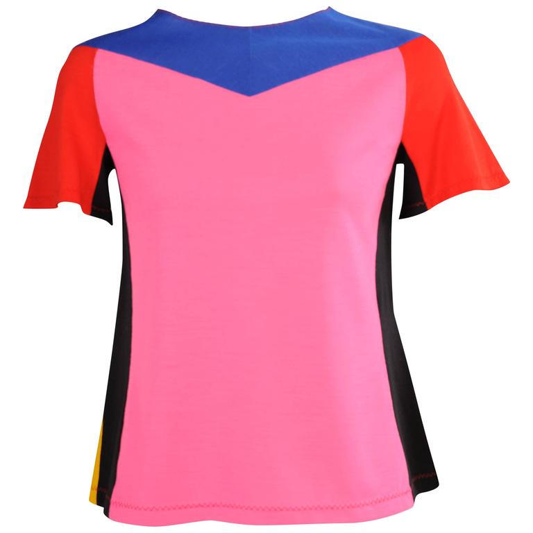 Stephen Burrows Color Block Top at 1stDibs