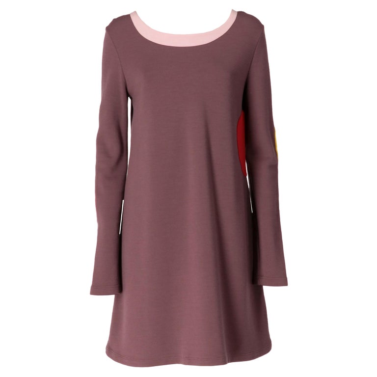 2000s Marni Color Block Wool Dress For Sale at 1stDibs