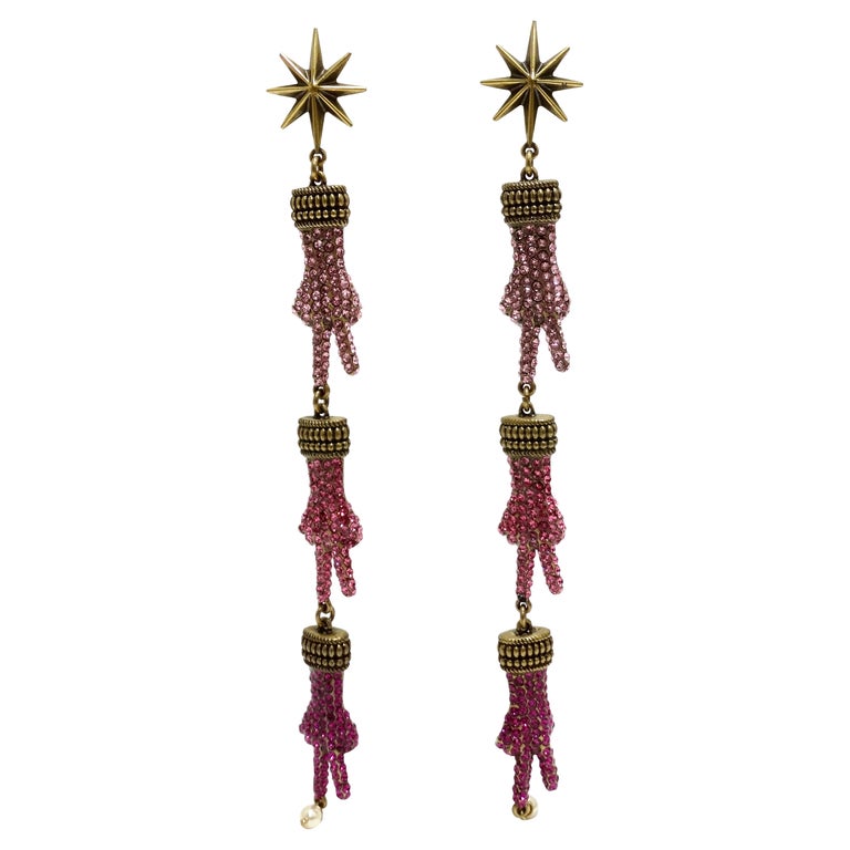 Gucci Peace Hand Drop Earring For Sale at 1stDibs