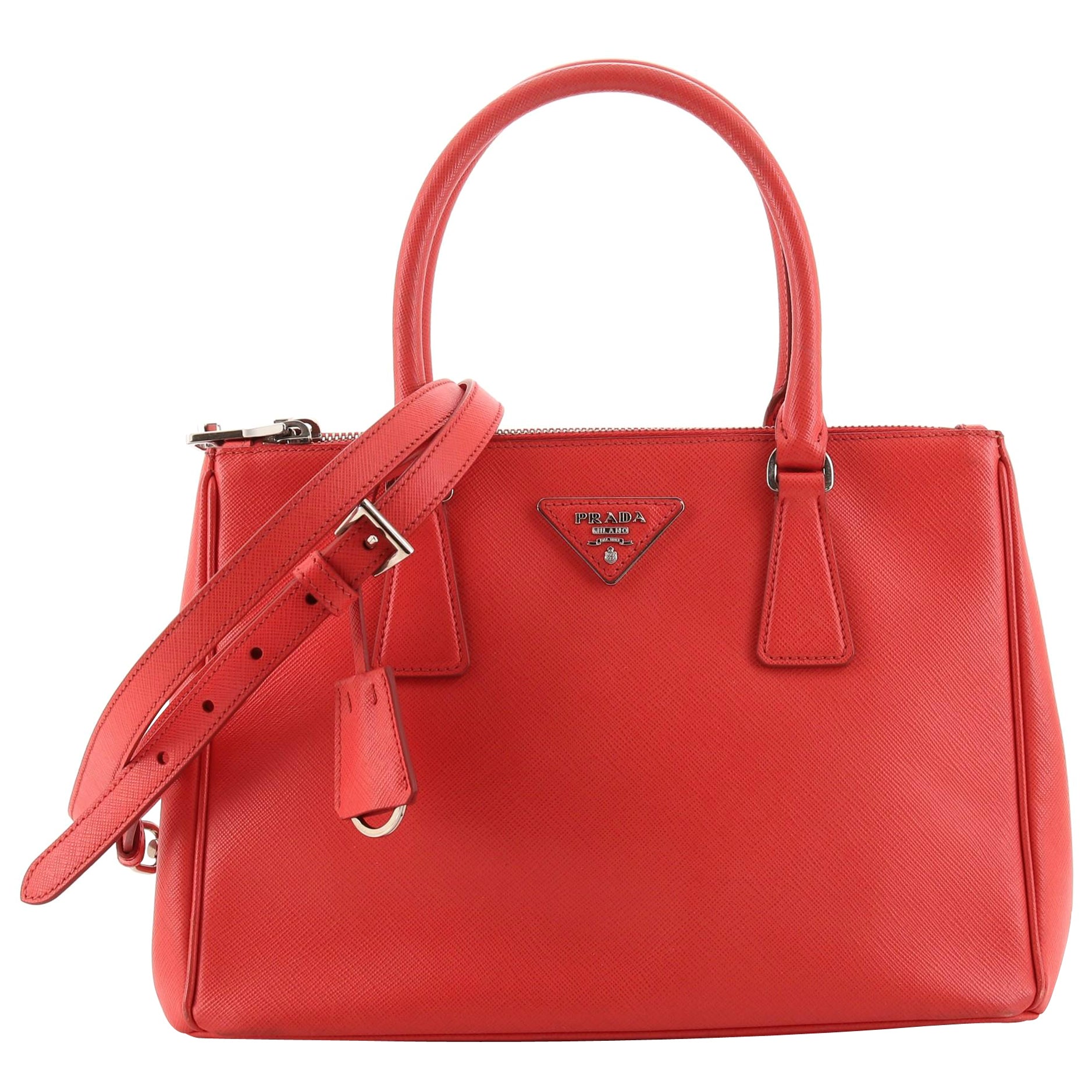 Prada Red Patent Spazzolato Leather Large Double Zip Tote at 1stDibs ...
