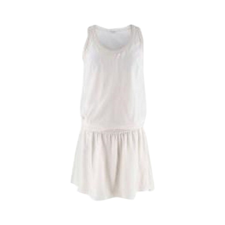 Ecru Silk Drop-Waist Dress For Sale at 1stDibs
