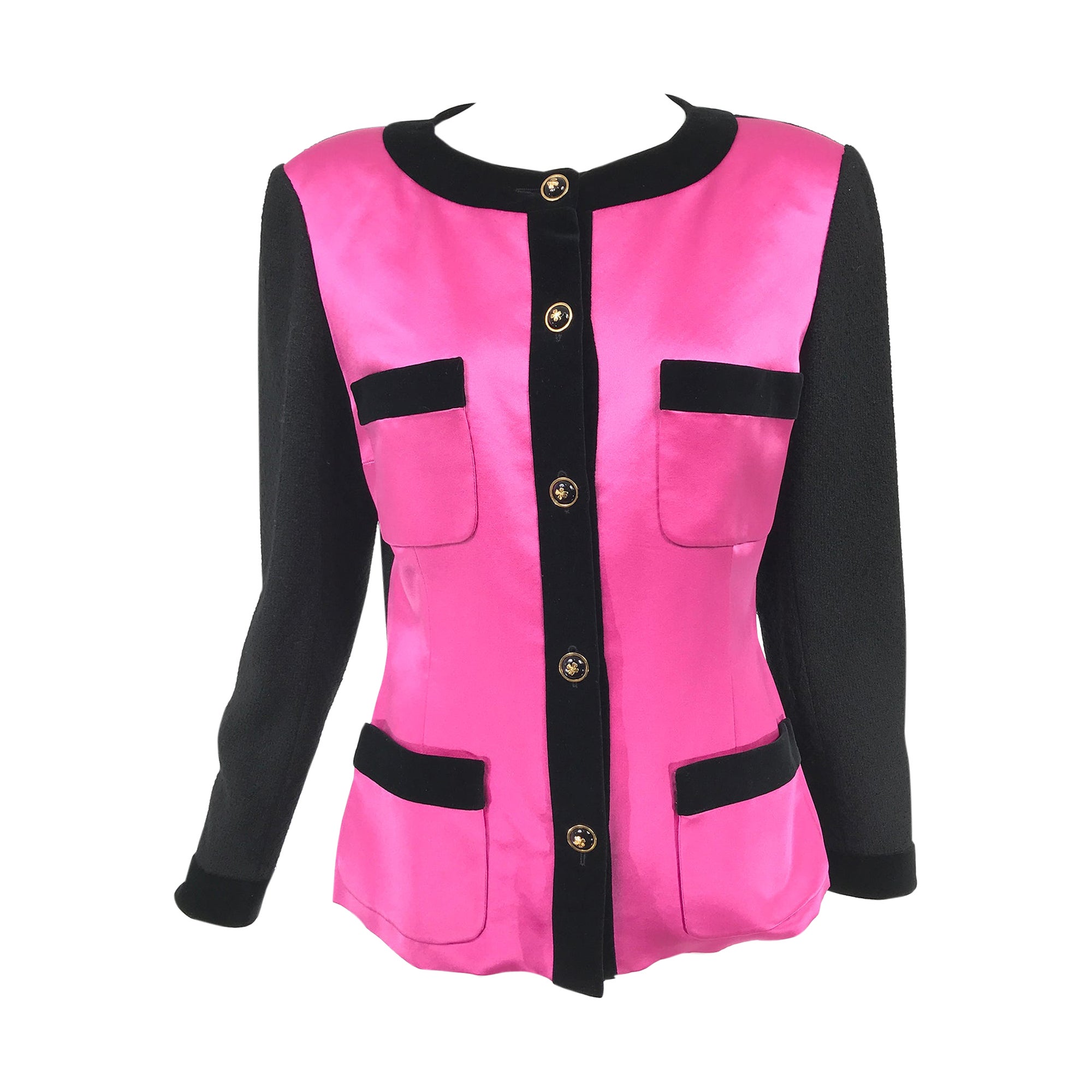 Chanel Green Wool Box Jacket with Four Pockets For Sale at 1stDibs ...