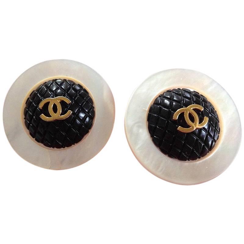 Chanel Shell Earrings - For Sale on 1stDibs
