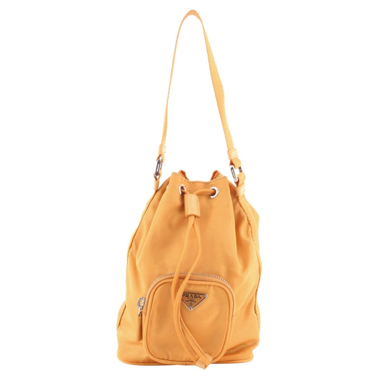 Prada Drawstring Bucket Bag Tessuto Small For Sale at 1stDibs